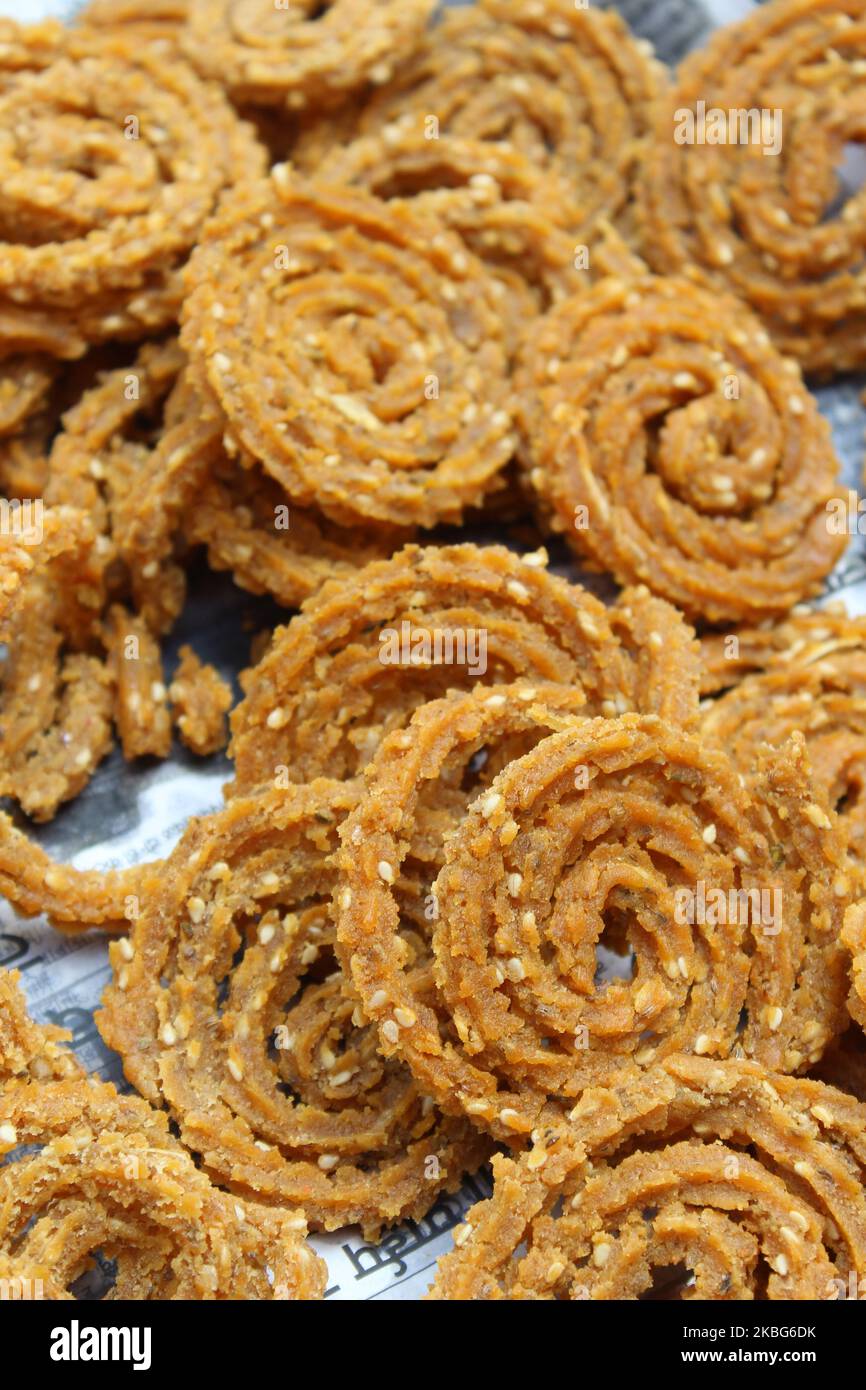 Raw chakali in plate hi-res stock photography and images - Alamy