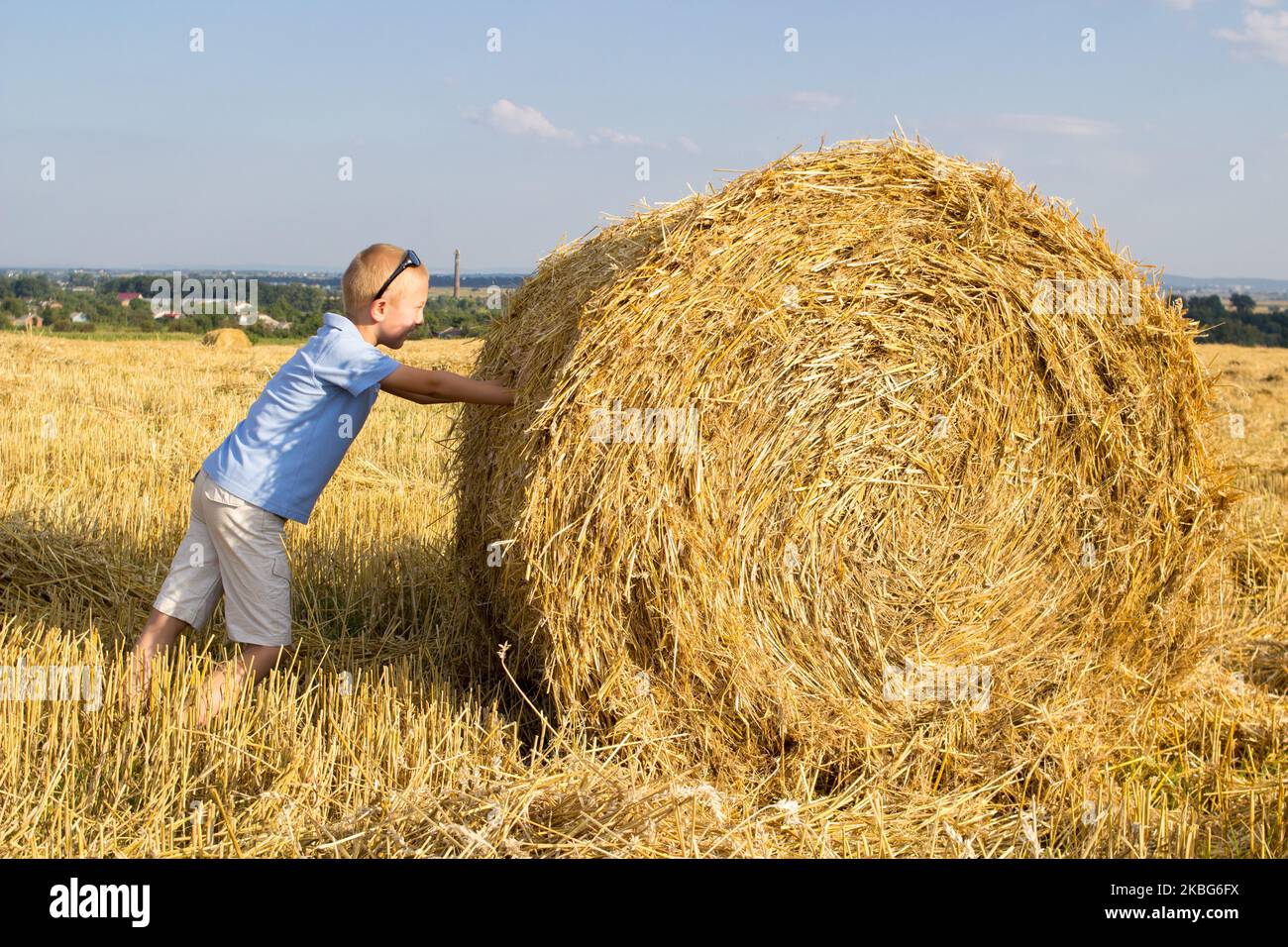 Boy pushes hi-res stock photography and images - Alamy