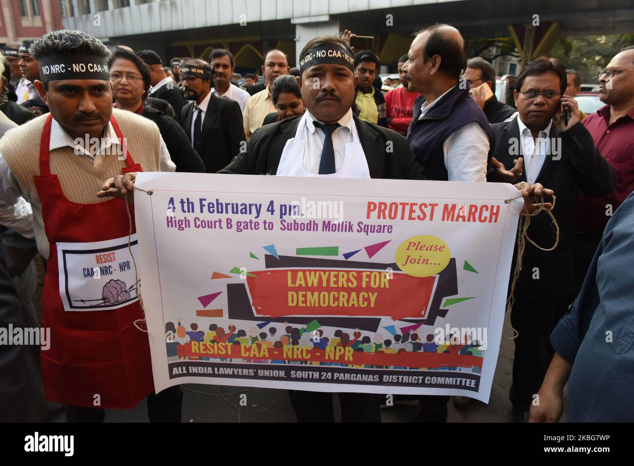 Lawyers from the High Court Of West Bengal organised a rally to protest ...