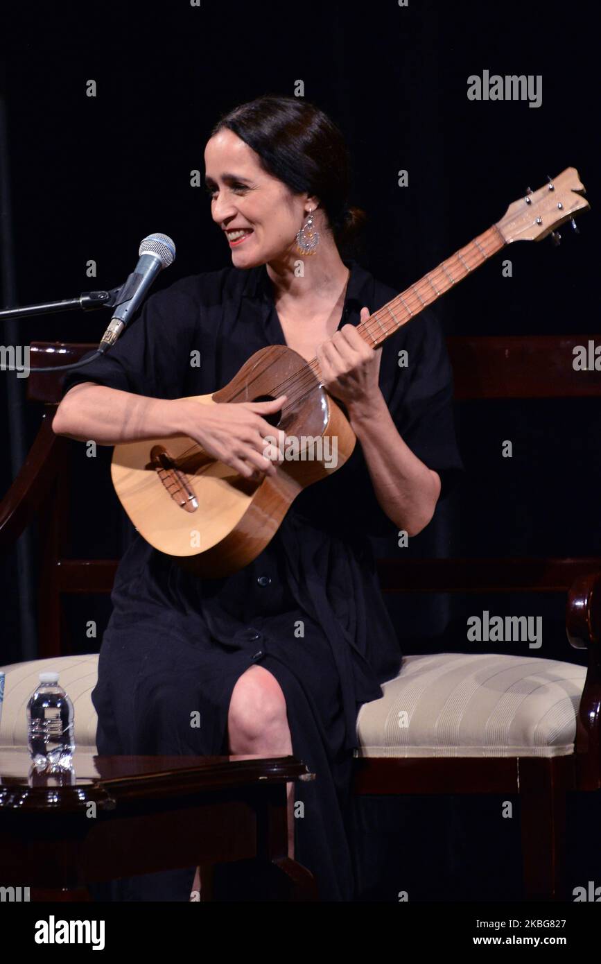 Mexican Singer Julieta Venegas offers a showcase during a press ...