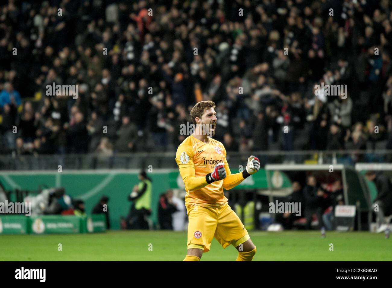 Kevin Trapp, goalkeeper of Eintracht Frankfurt celebrations after the ...