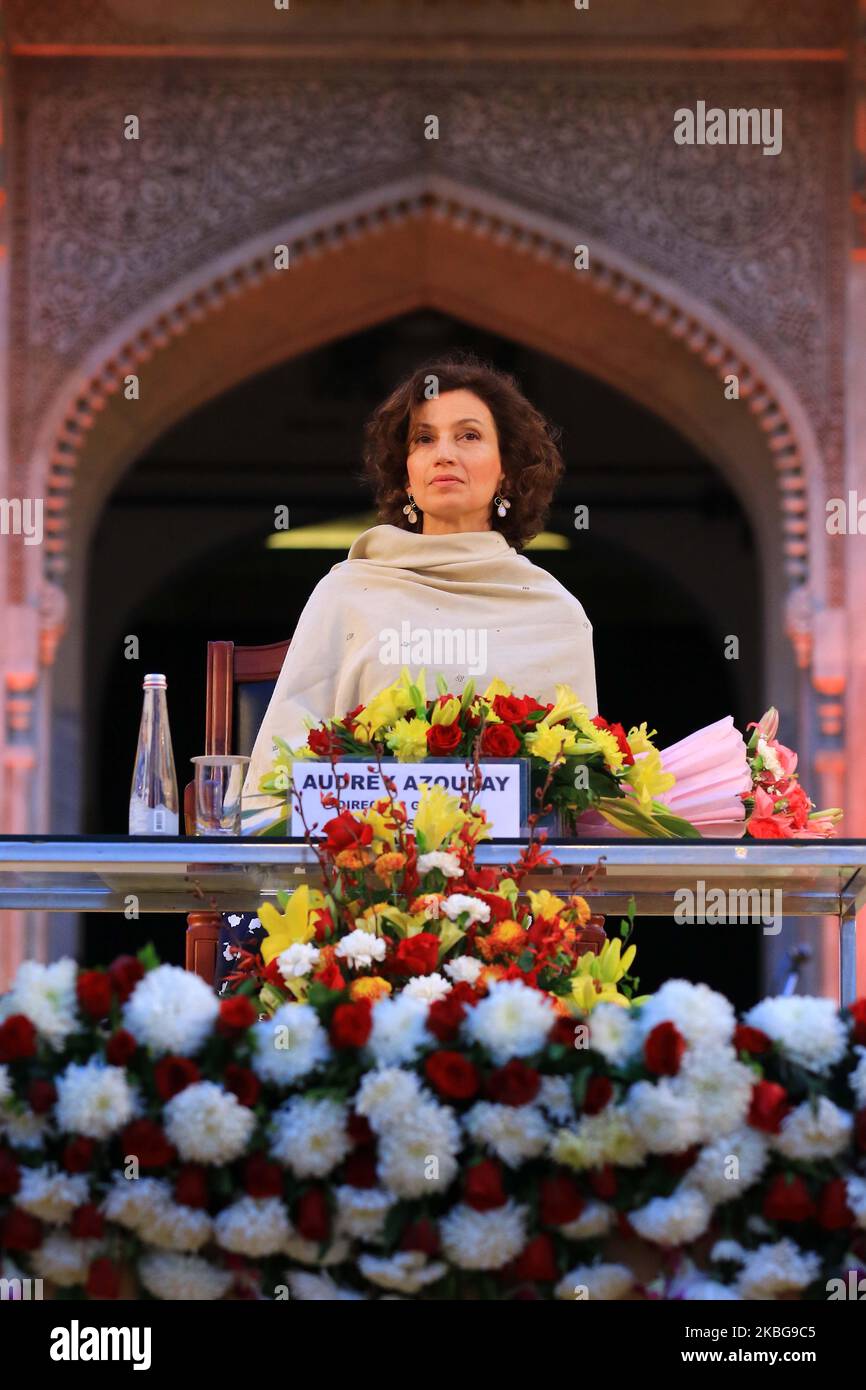 UNESCO Director General Audrey Azoulay during a ceremony to present ...