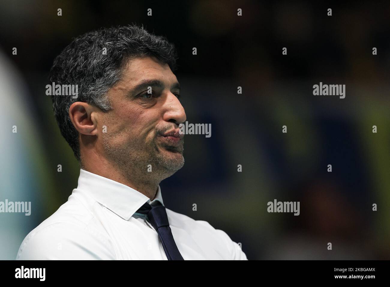Andrea Giani during the Italian Men's Volleyball League match between ...