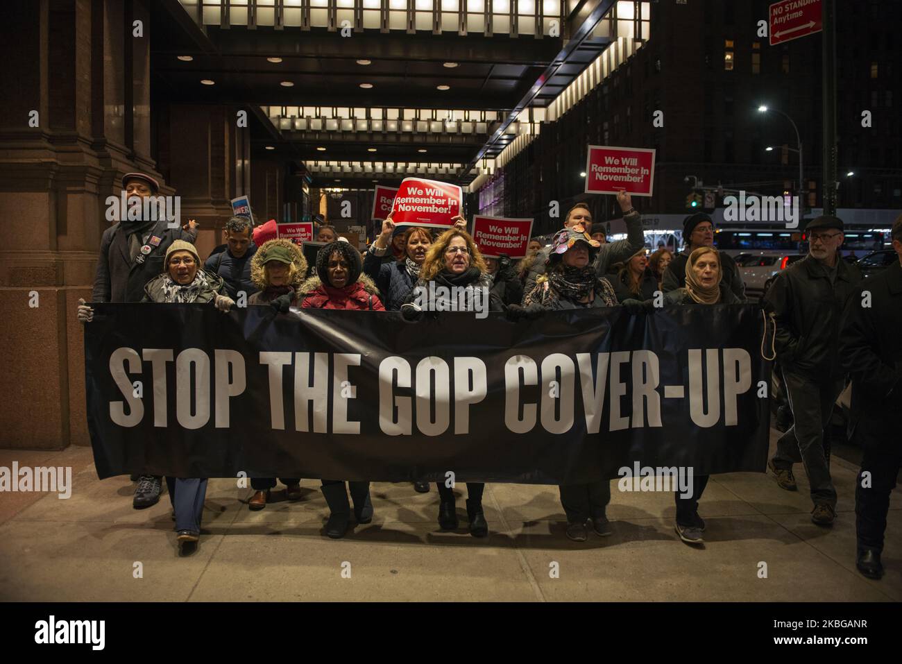 Protesters march downtown toward Bryant Park in New York, NY on ...