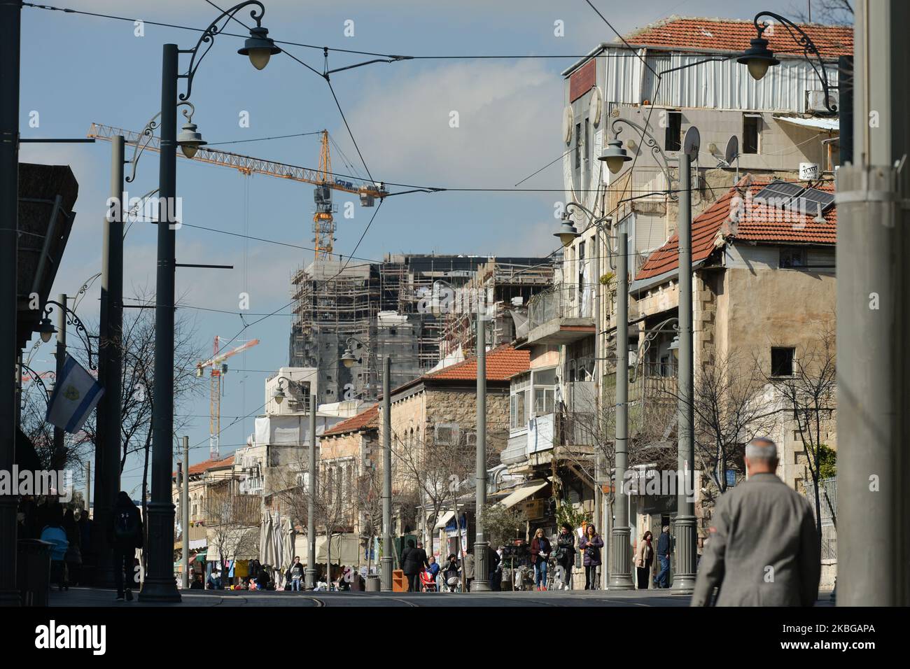 A street view of Jaffa Road, one of the longest and oldest major ...