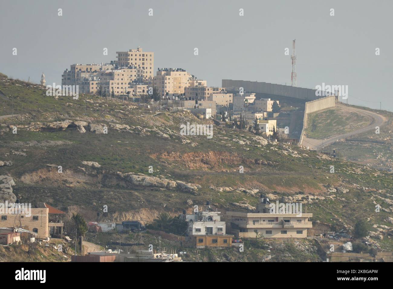 A view of the wall separating East Jerusalem from the Palestinian ...