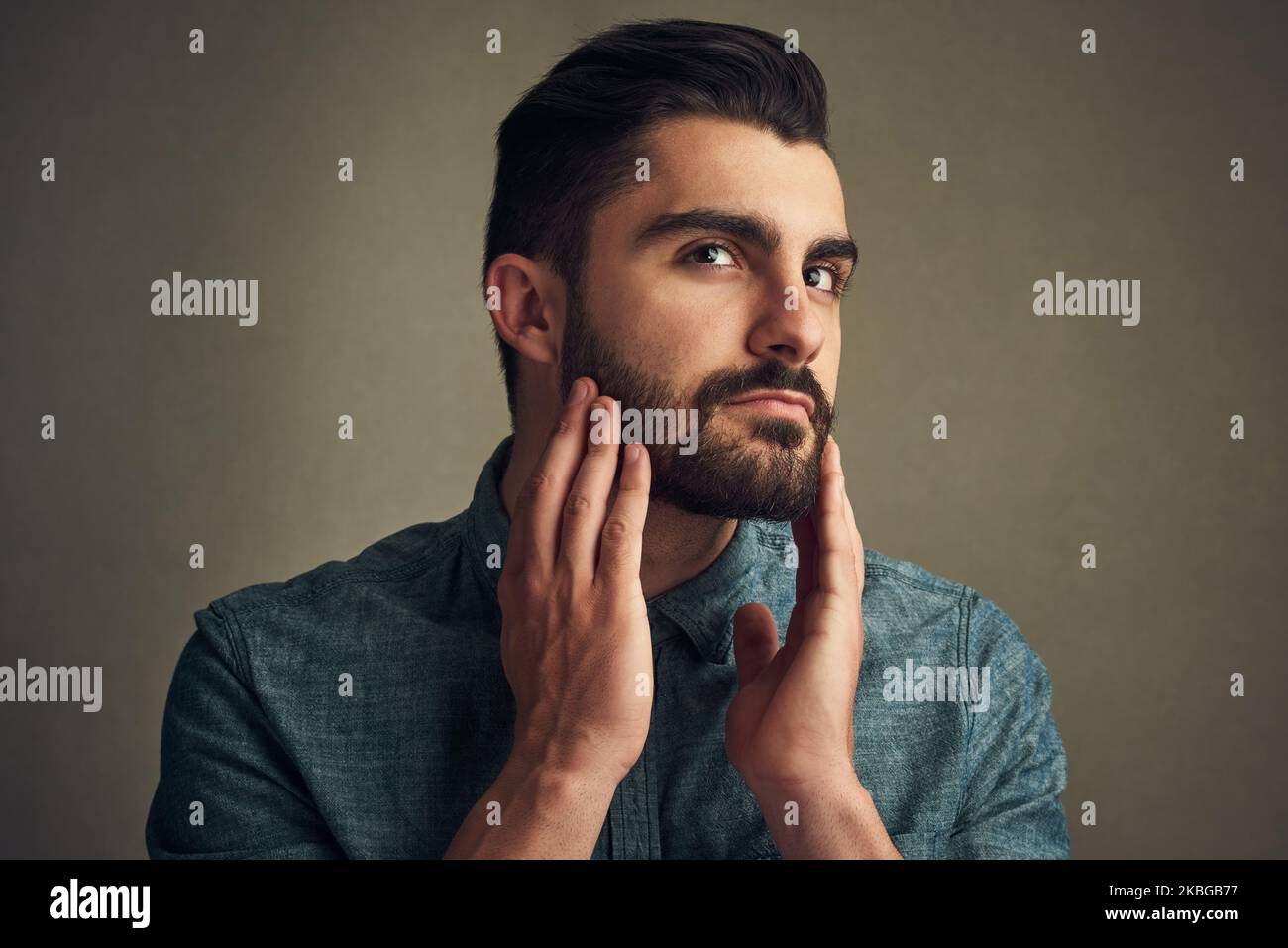 Dont be the same, be someone with a beard. a handsome young man ...