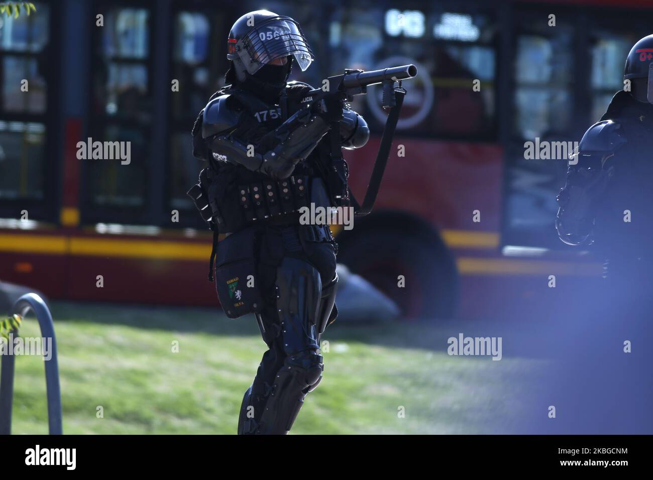 An agent of the anti-riot mobile squad, esmad in the riots at the ...