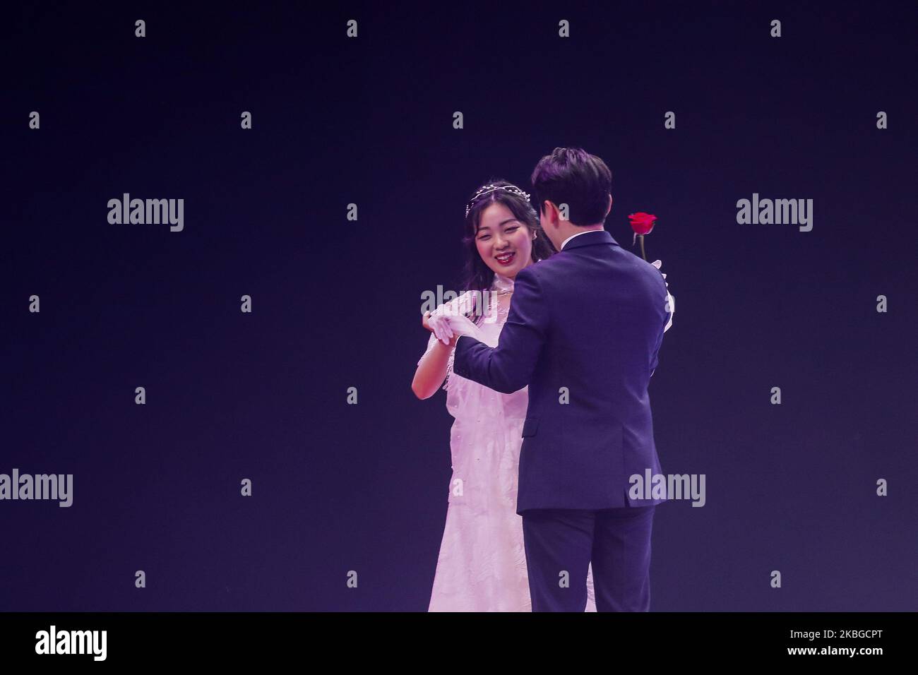 A Couple take part in a mass wedding of the Family Federation for World ...