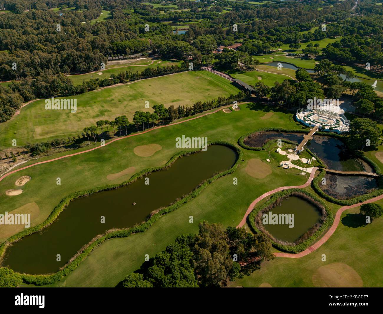 Aerial view golf course hi-res stock photography and images - Alamy