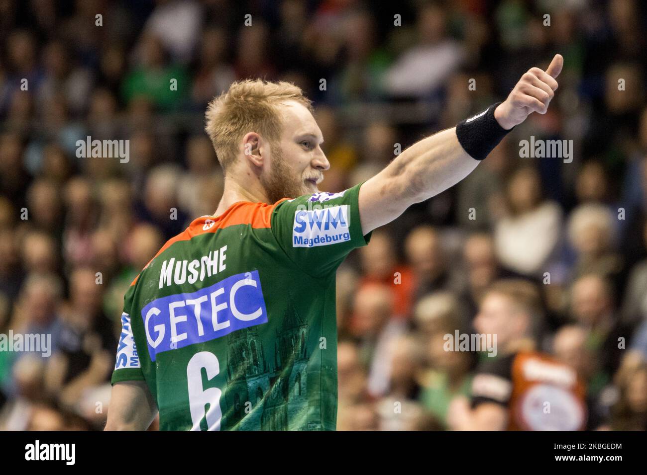 Matthias Musche of SC Magdeburg during the LIQUI MOLY HBL between SC ...