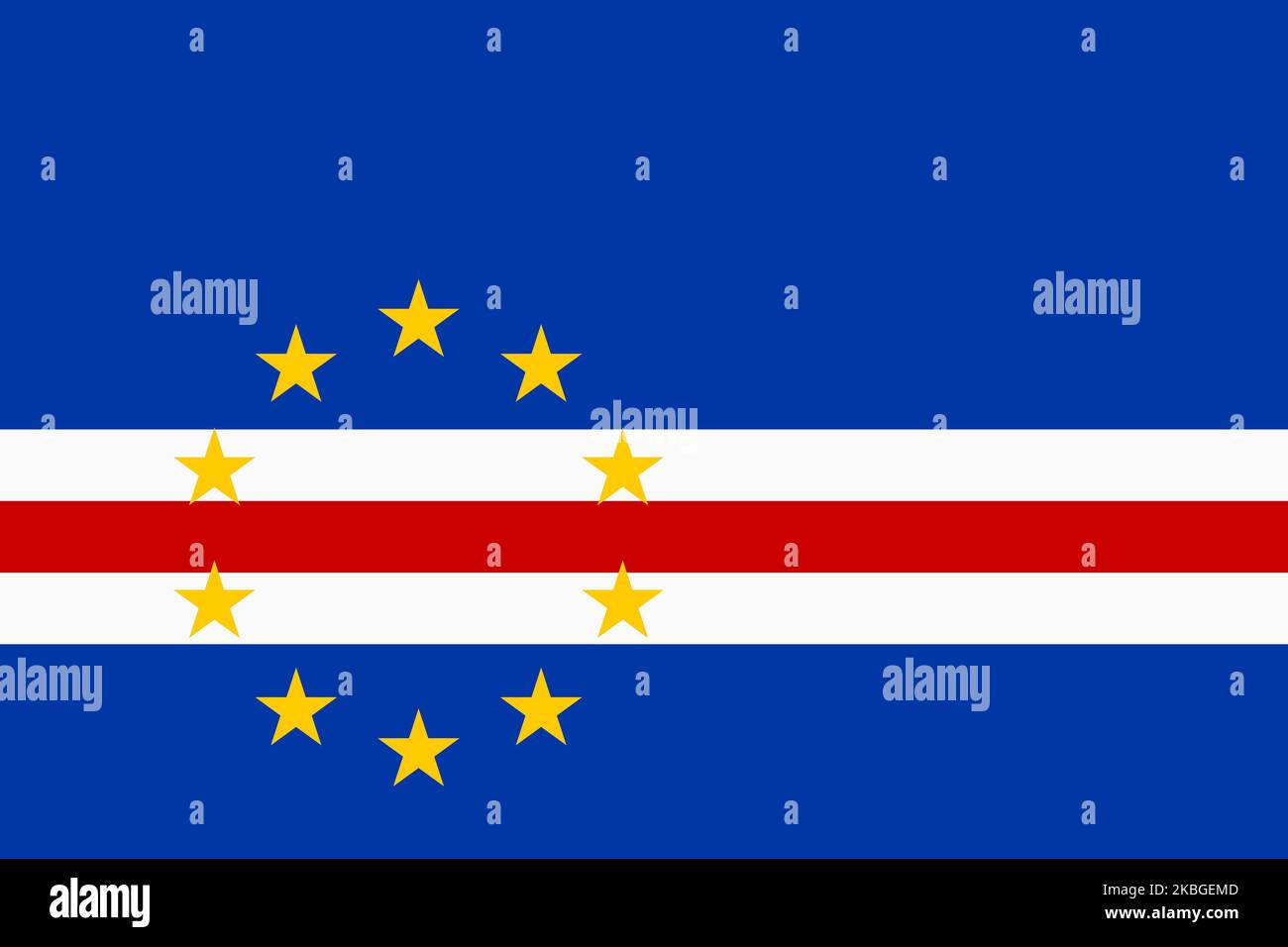 Flag of Cape Verde. Cabo Verde national banner and patriotic symbol ...