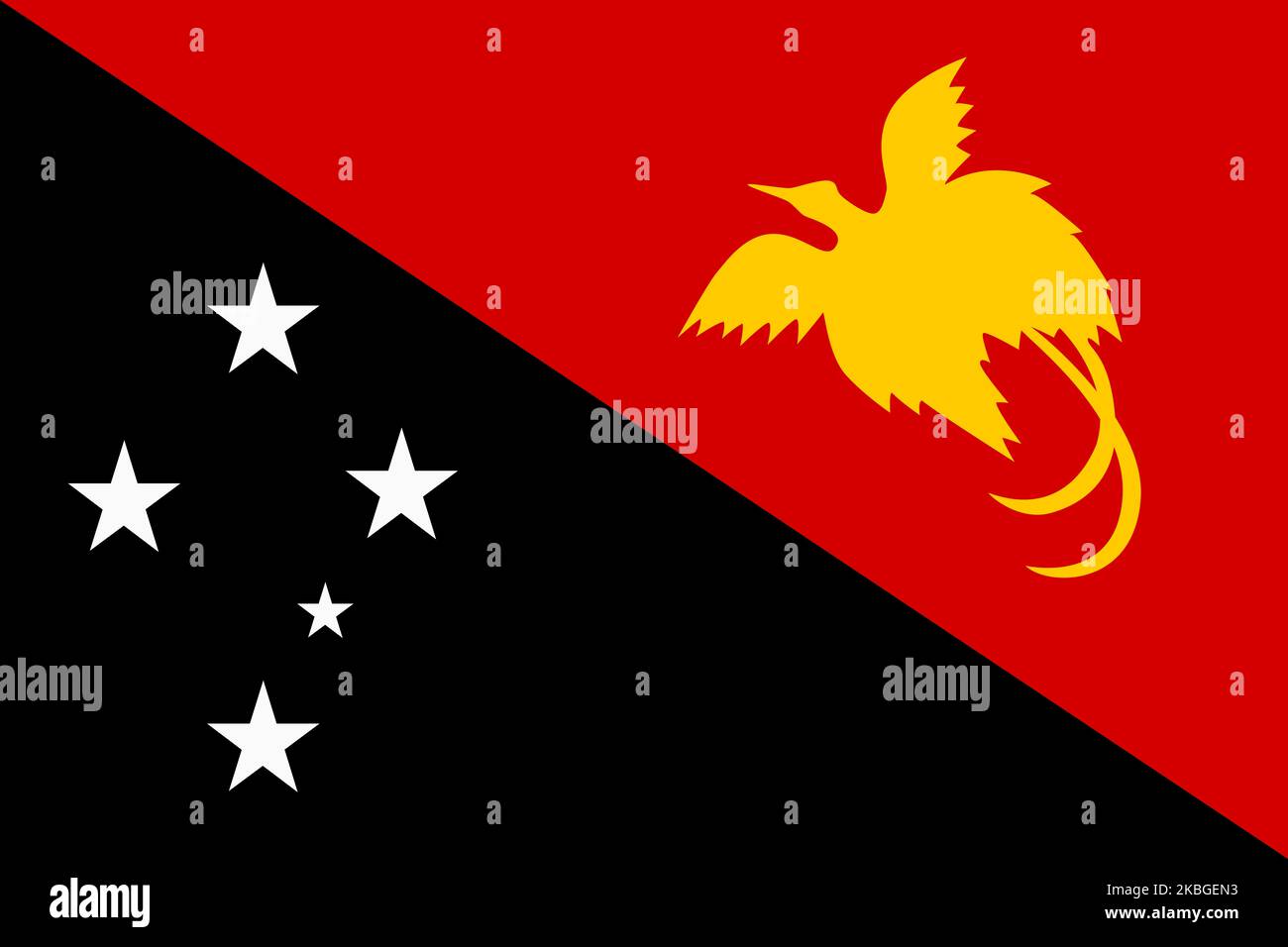 Flag of Papua New Guinea. PNG national banner and patriotic symbol ...