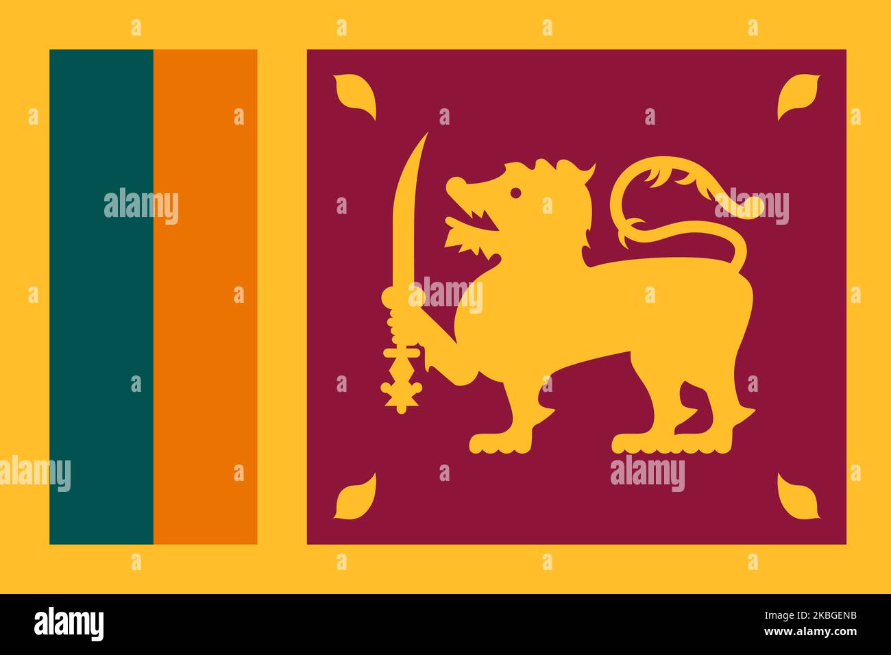 Flag of Sri Lanka. Sri lankan national banner and patriotic symbol ...