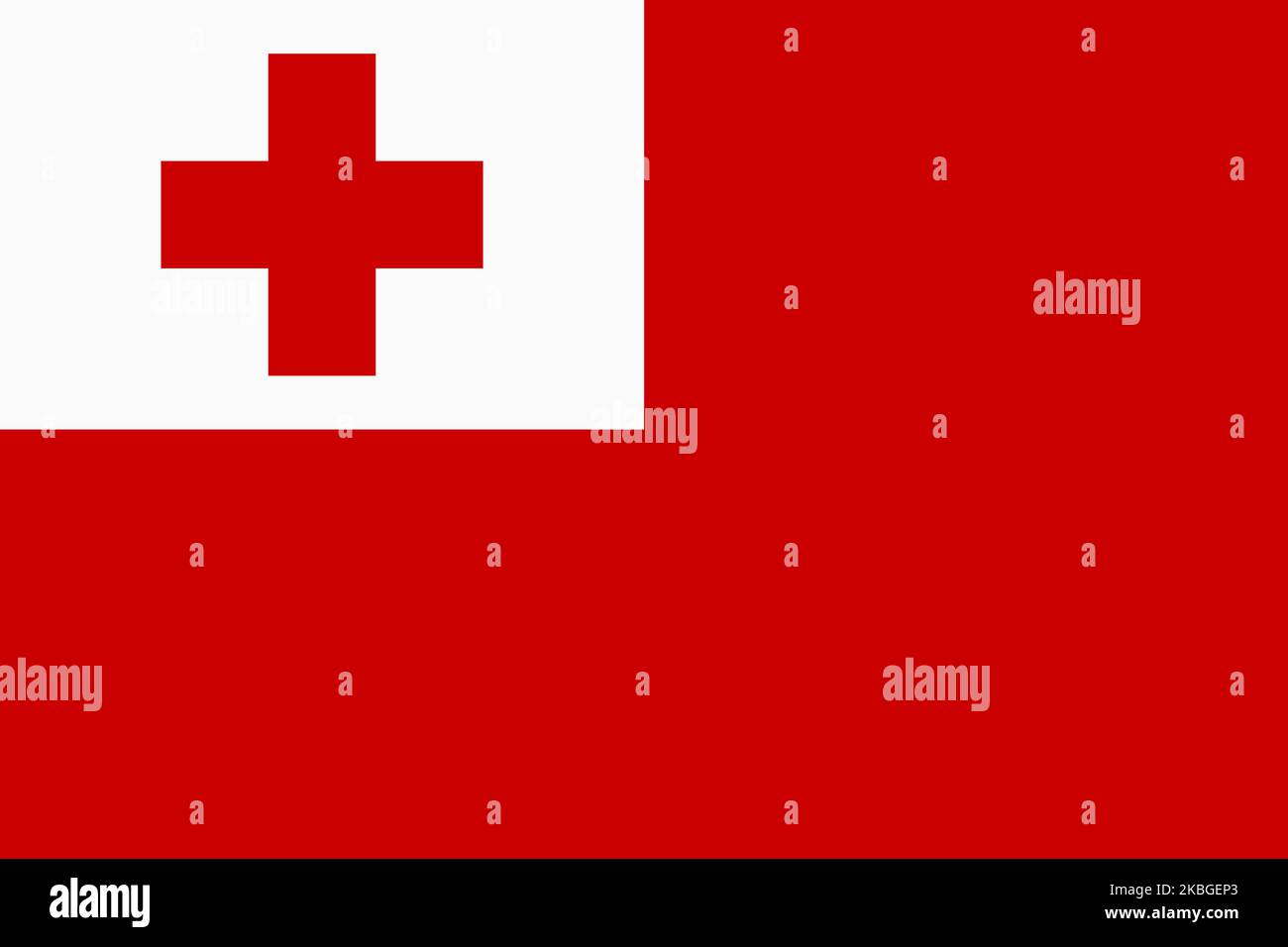 Flag of Tonga. Tongan national banner and patriotic symbol. Official ...