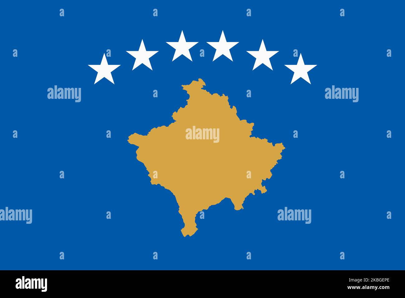 Flag of Kosovo. Kosovan national banner and patriotic symbol. Official ...