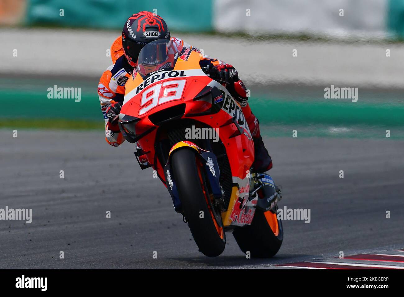 Marc Marquez of Spain and Repsol Honda Team during day two MotoGP ...
