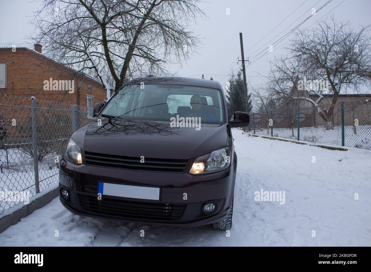 a private driver sits in the car, the job of a private driver Stock ...