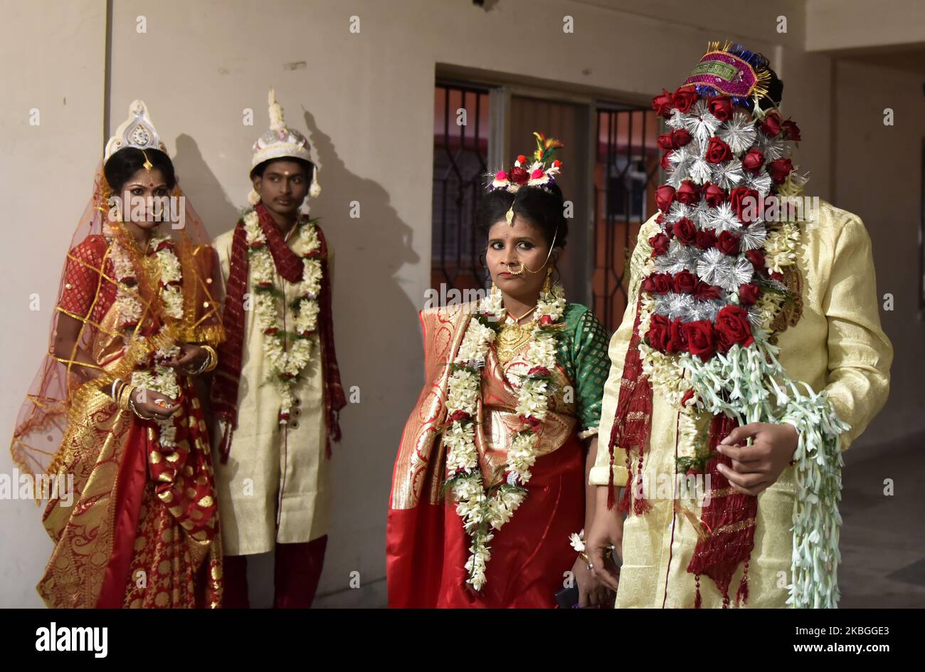 A mass marriage ceremony in Kolkata, India, 08 February, 2020. 11 ...