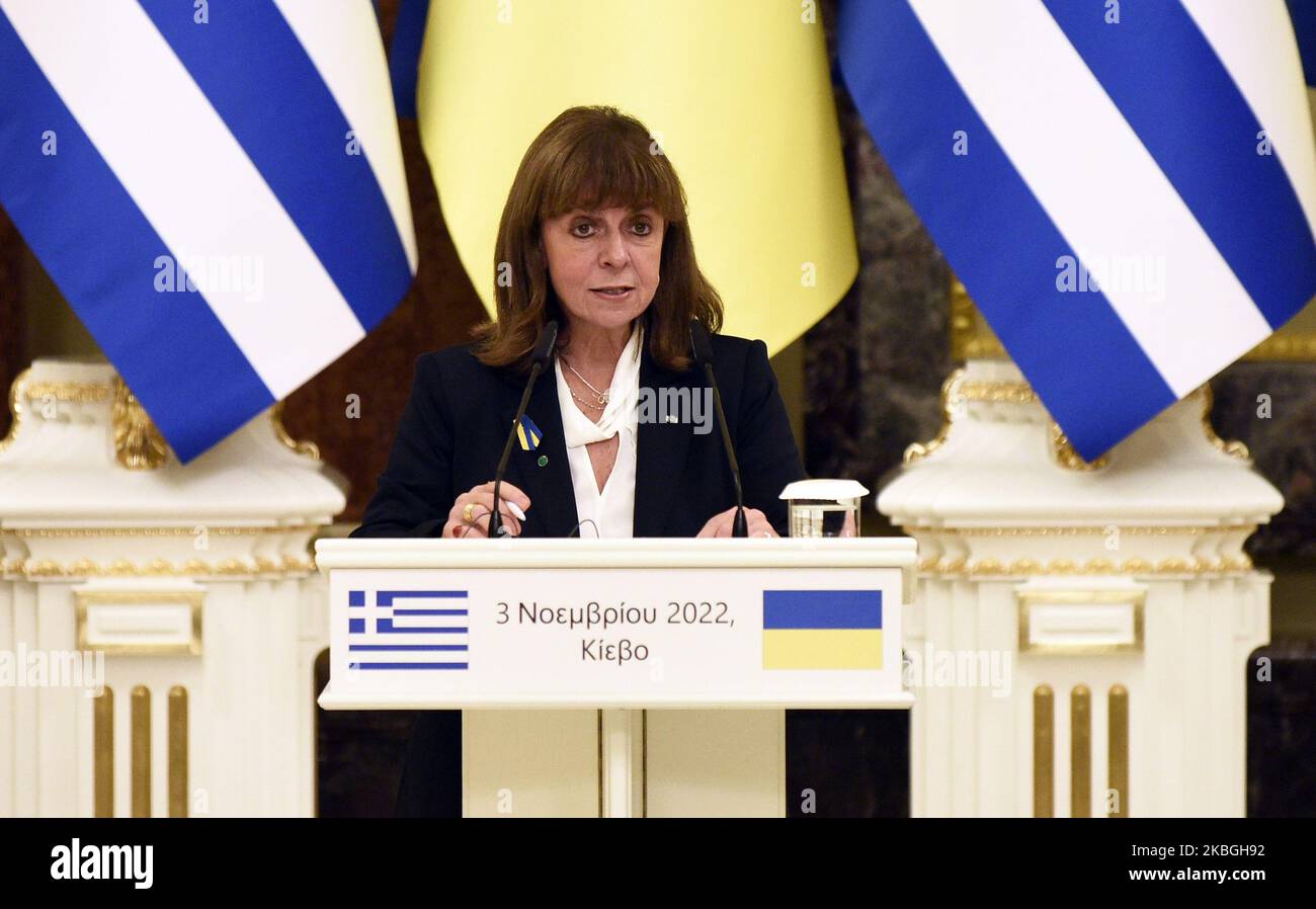 Non Exclusive: KYIV, UKRAINE - NOVEMBER 03, 2022 - President of Greece ...