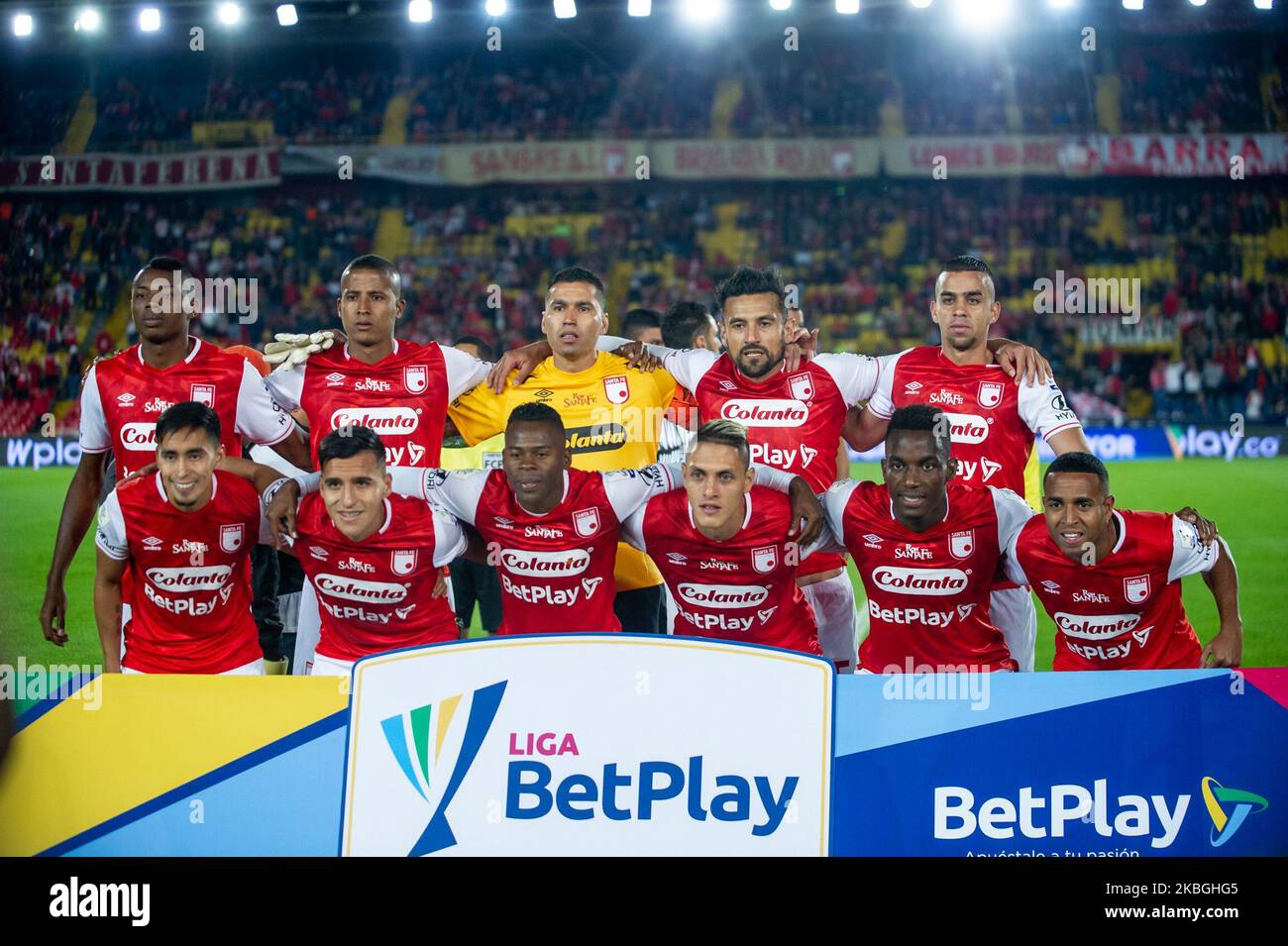 Santa Fe team prior the BetPlay League match between Independiente ...