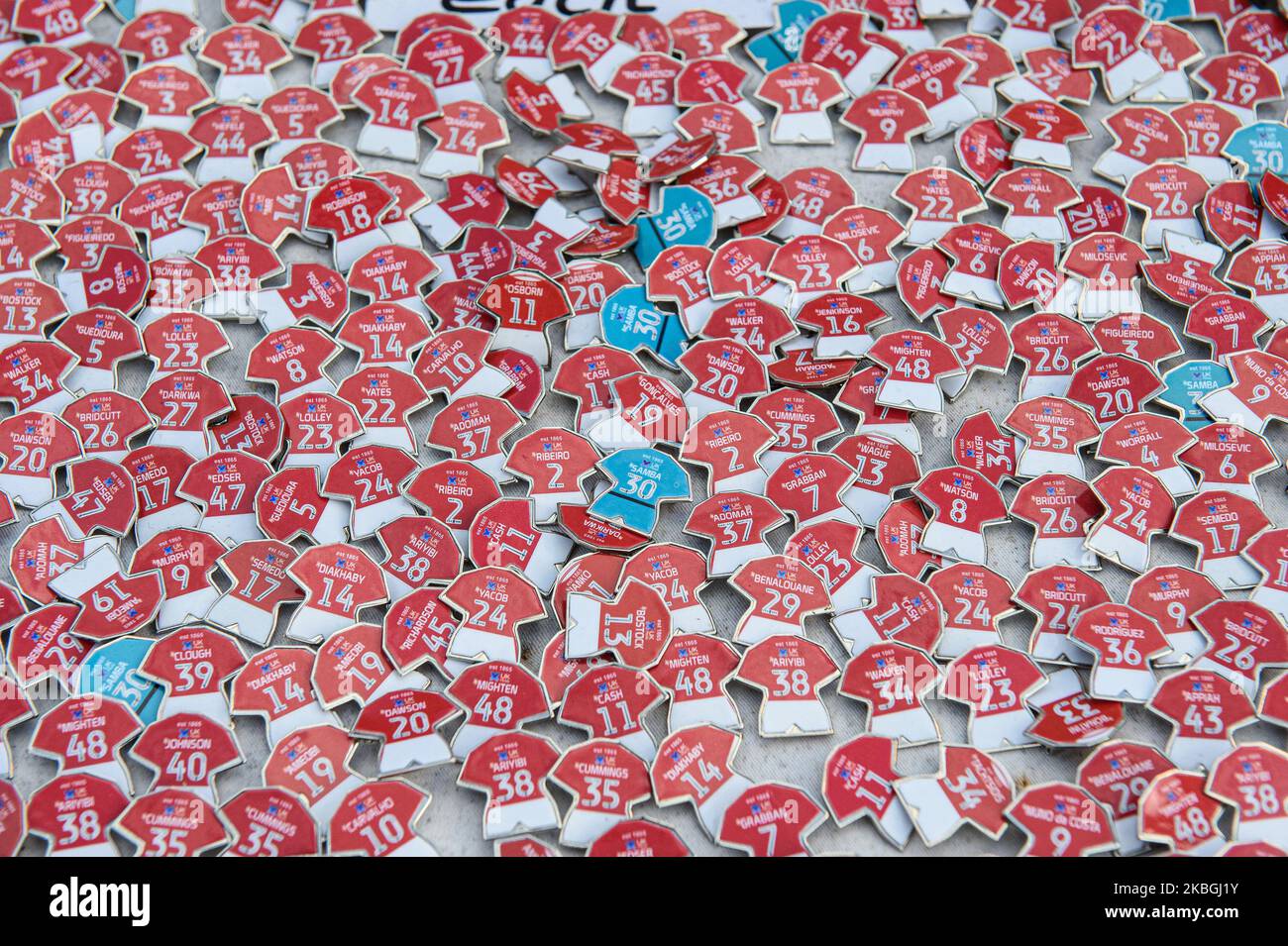 Nottingham Forest badges during the Sky Bet Championship match between ...