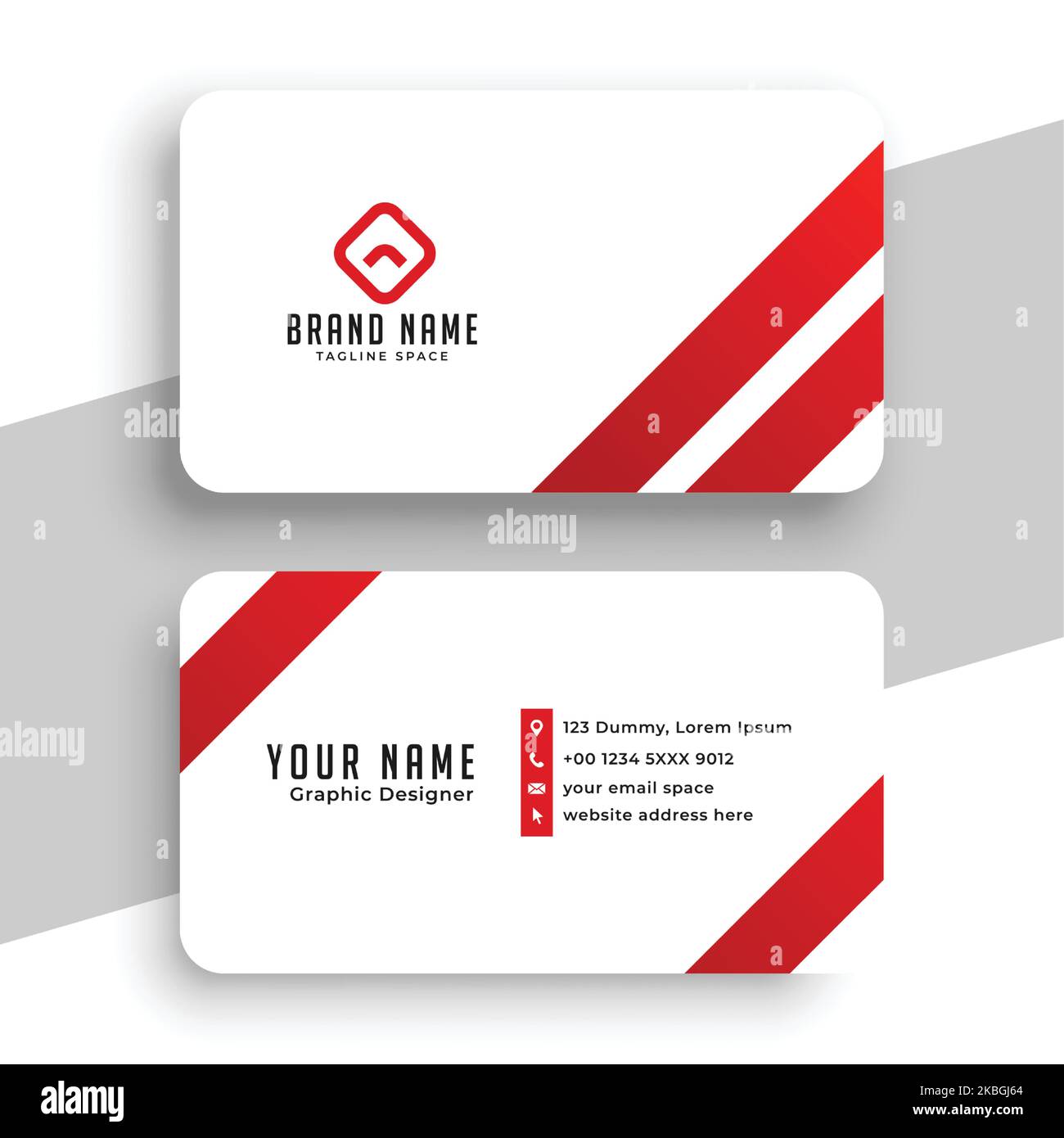 Simple business card template hi-res stock photography and images - Alamy