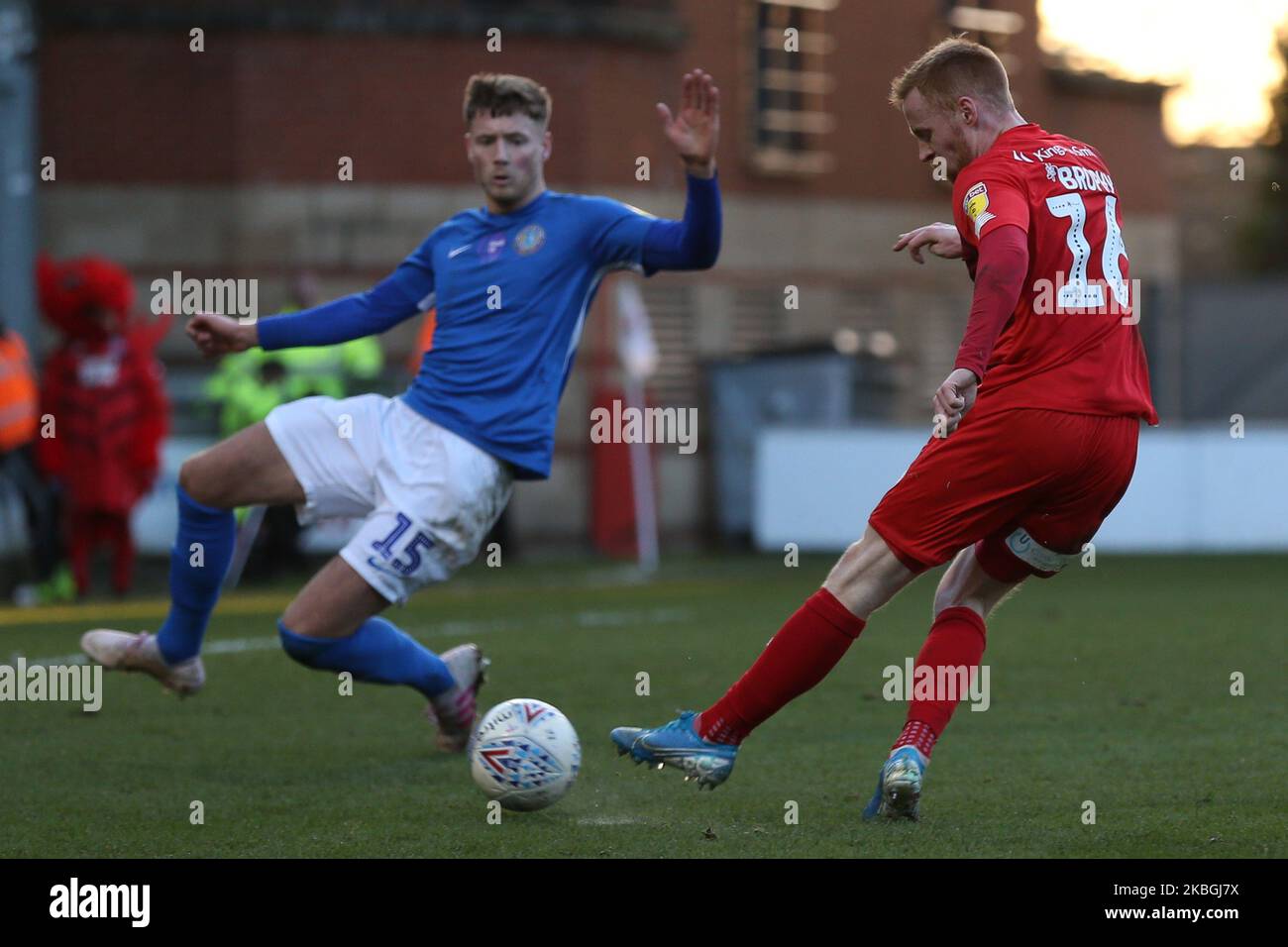 James Brophy of Leyton Orient scoring his teams first goal during the ...