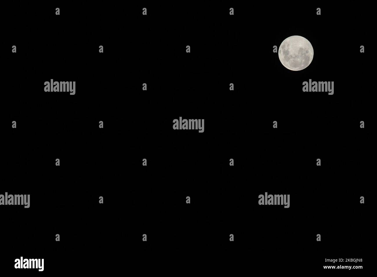 The full moon is seen in Buenos Aires, Argentina on February 08, 2020 ...