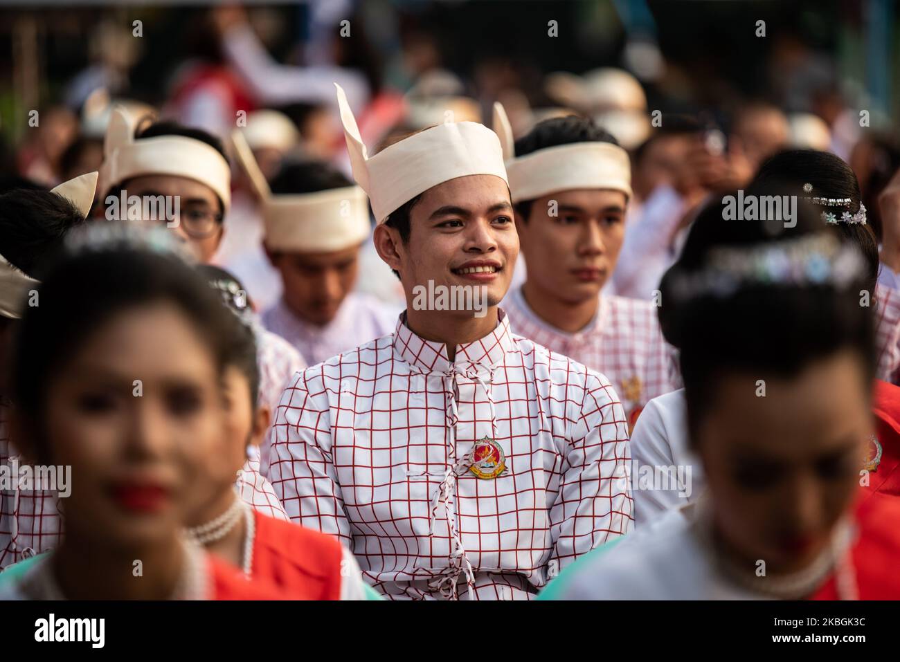 A Mon ethnic man attends the 73rd Mon National Day in Yangon on February 9, 2020. Mon National ...