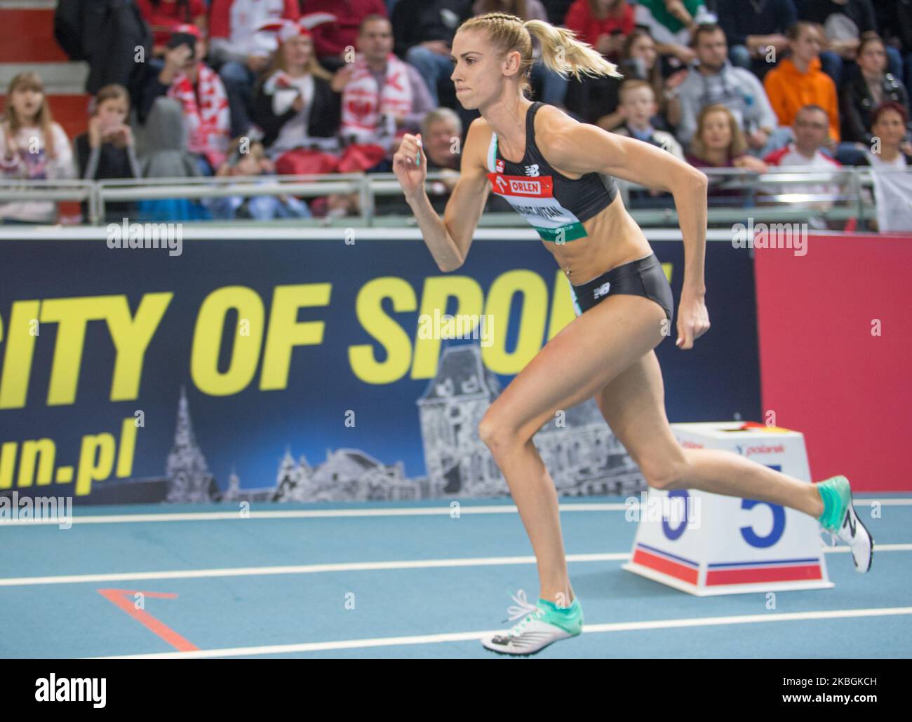 Iga Baumgart-Witan (POL) compete during indoor Copernicus Cup on ...