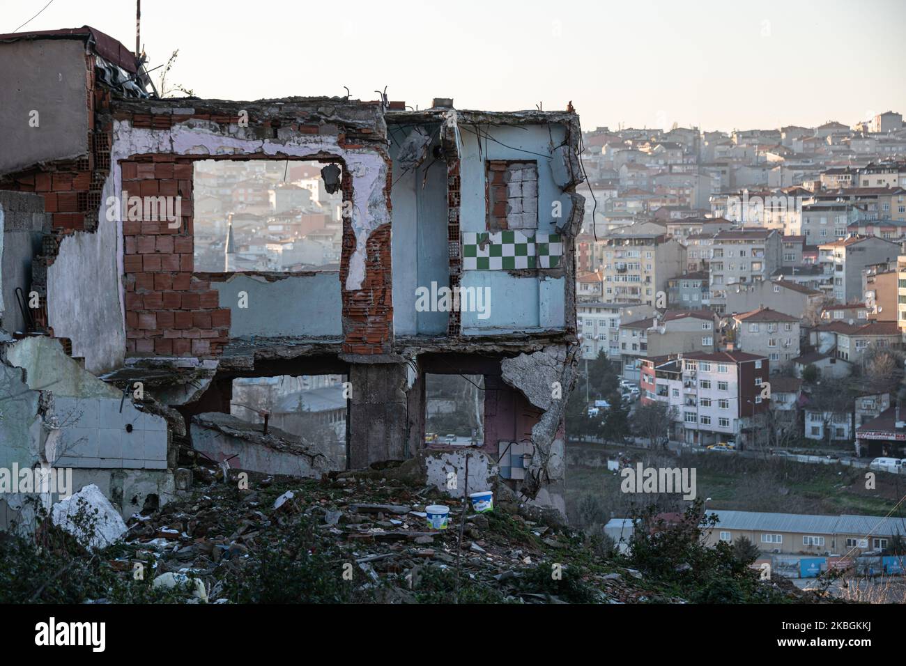 urban renovation projects are underway, tearing down old residential ...