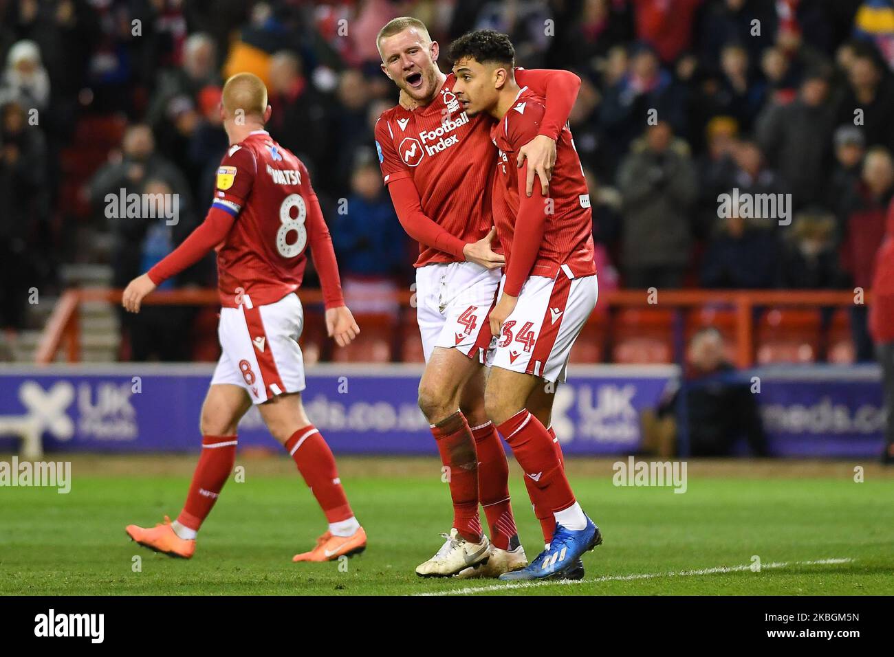 Joe Worrall (4) of Nottingham Forest celebrates after Tyler Walker (34 ...