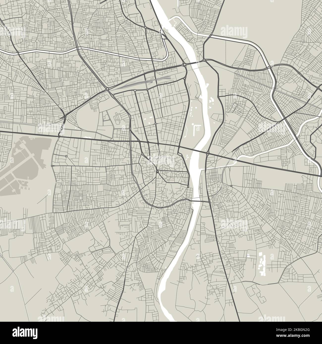 Vector map of Adana, Turkey. Urban city road map poster illustration ...