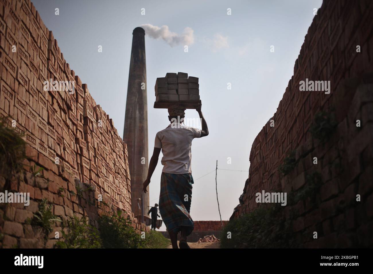 Worker carrie raw bricks hi-res stock photography and images - Alamy