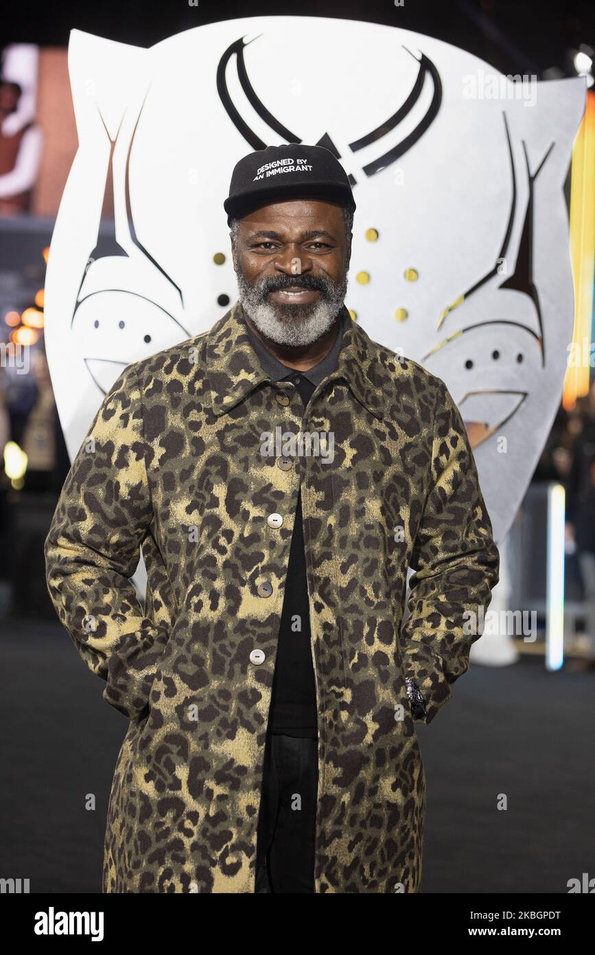 Danny Sapani attending the European premiere of Black Panther: Wakanda ...