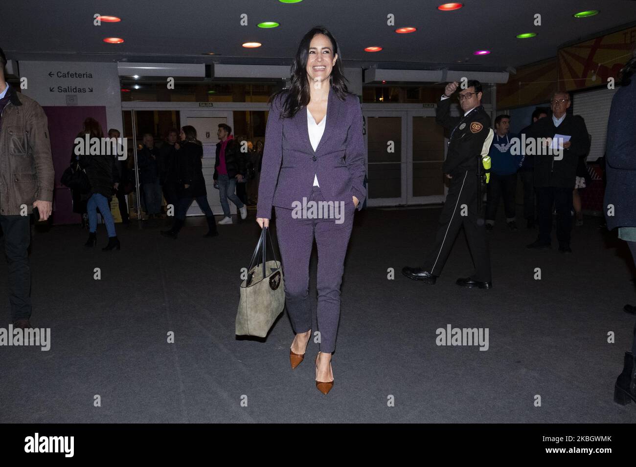 Begoña Villacís attends the premiere of opera La valquiria in Madrid ...