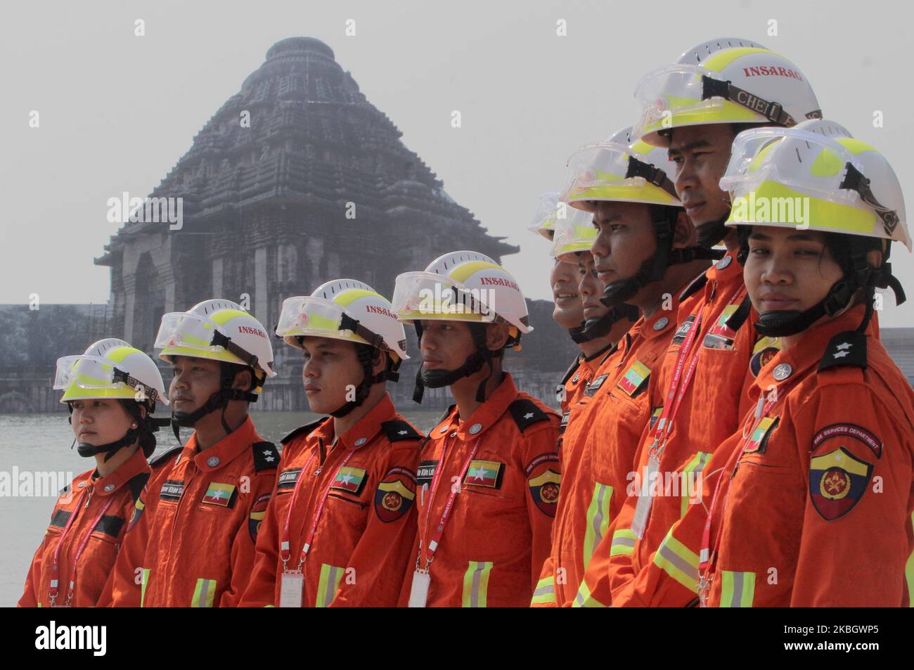 NDRF (National Disaster Response Force) personals are seen during a ...