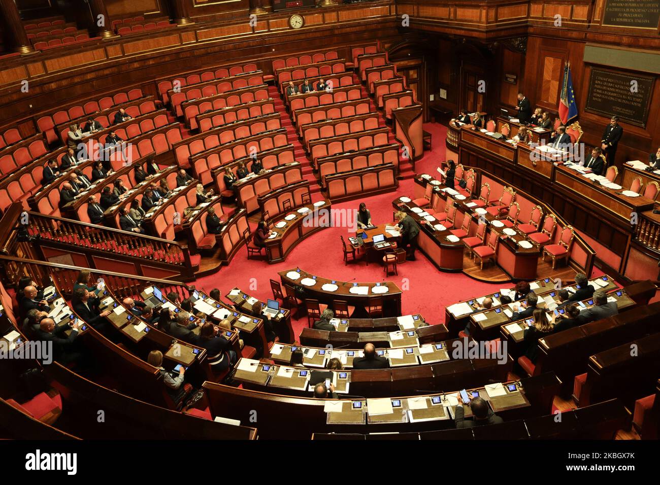 General view of the Senate Chamber during the Question Time on February ...