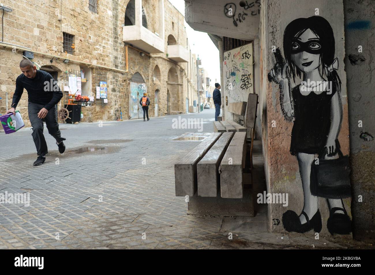 An example of a street art, seen in Jaffa area of Tel Aviv. On Monday ...