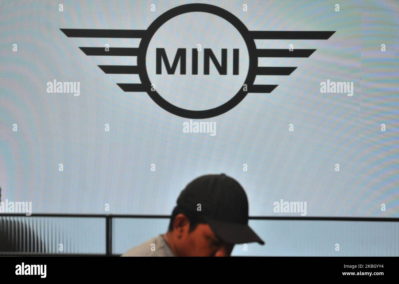 The model posed at the launch of the launch of the new MINI John ...