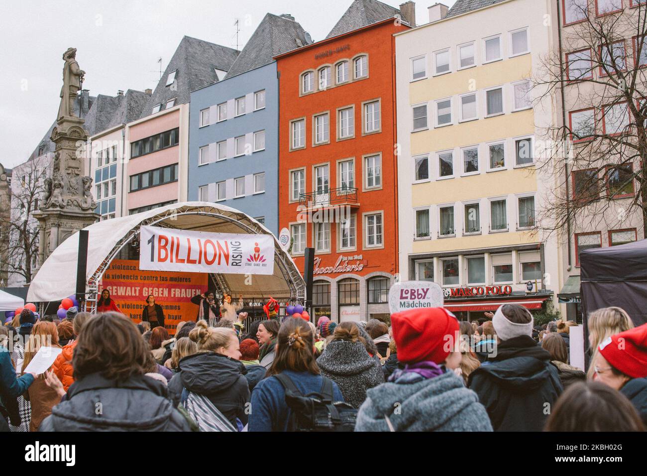 Women takes part in one billion rising campaign dance in the city ...