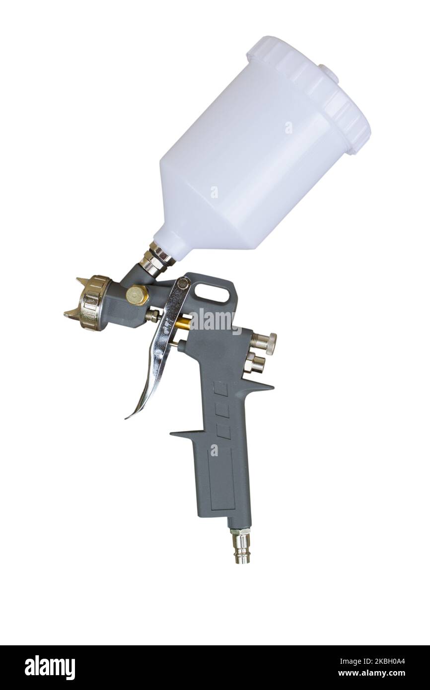 new Spray gun isolated over white background Stock Photo - Alamy