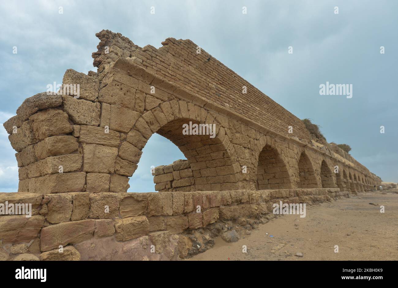 The Hadrianic aqueduct of Caesarea Maritima, the Roman double aqueduct ...