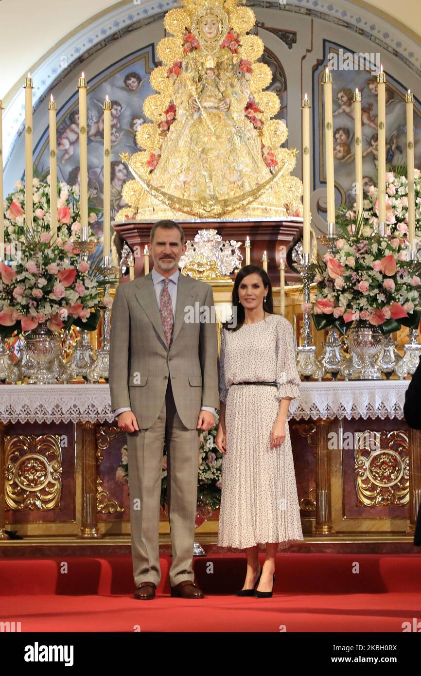 king Felipe VI and Queen Letizia after visiting the parish of Nuestra ...