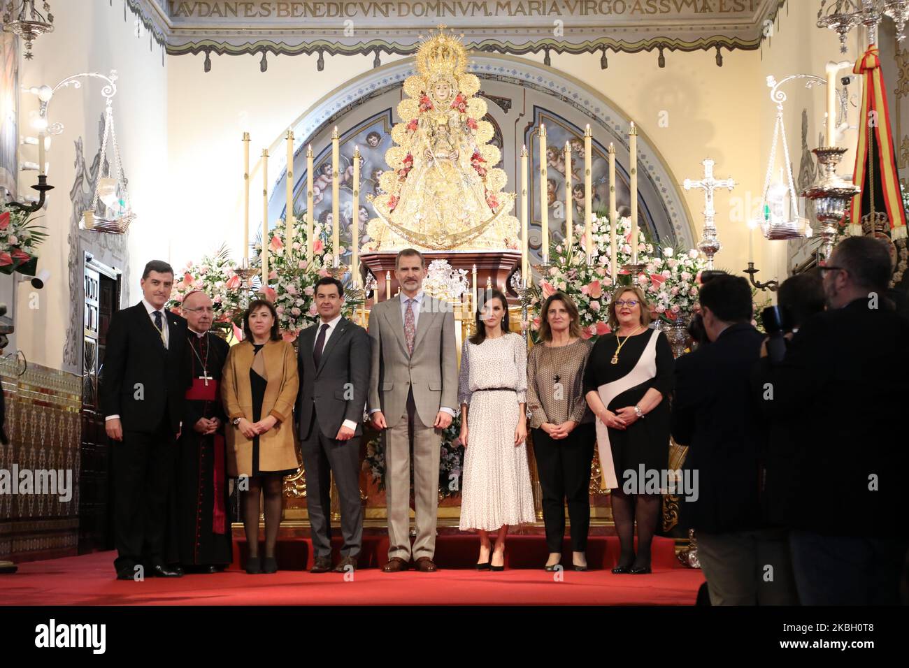 king Felipe VI and Queen Letizia after visiting the parish of Nuestra ...
