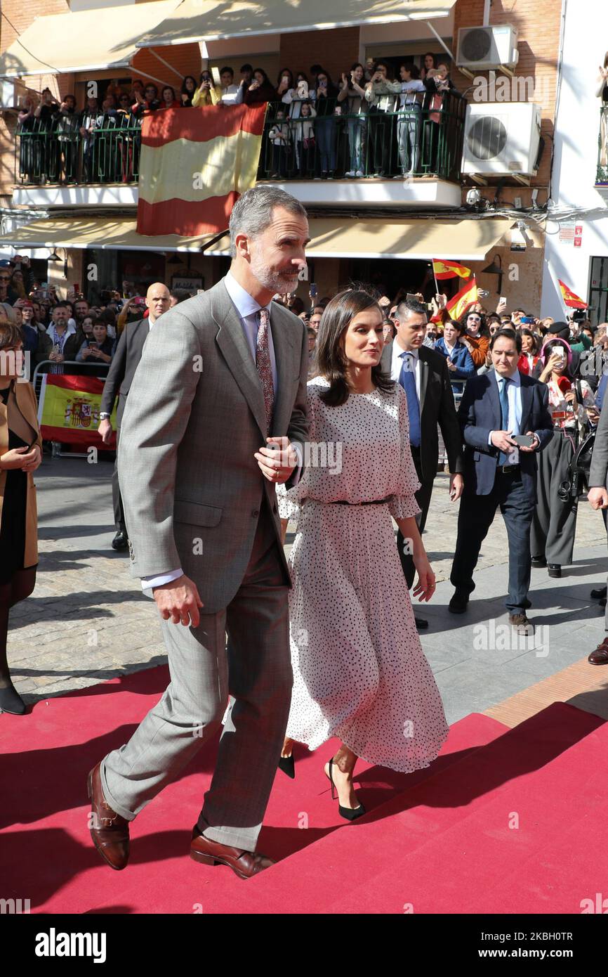 king Felipe VI and Queen Letizia after visiting the parish of Nuestra ...