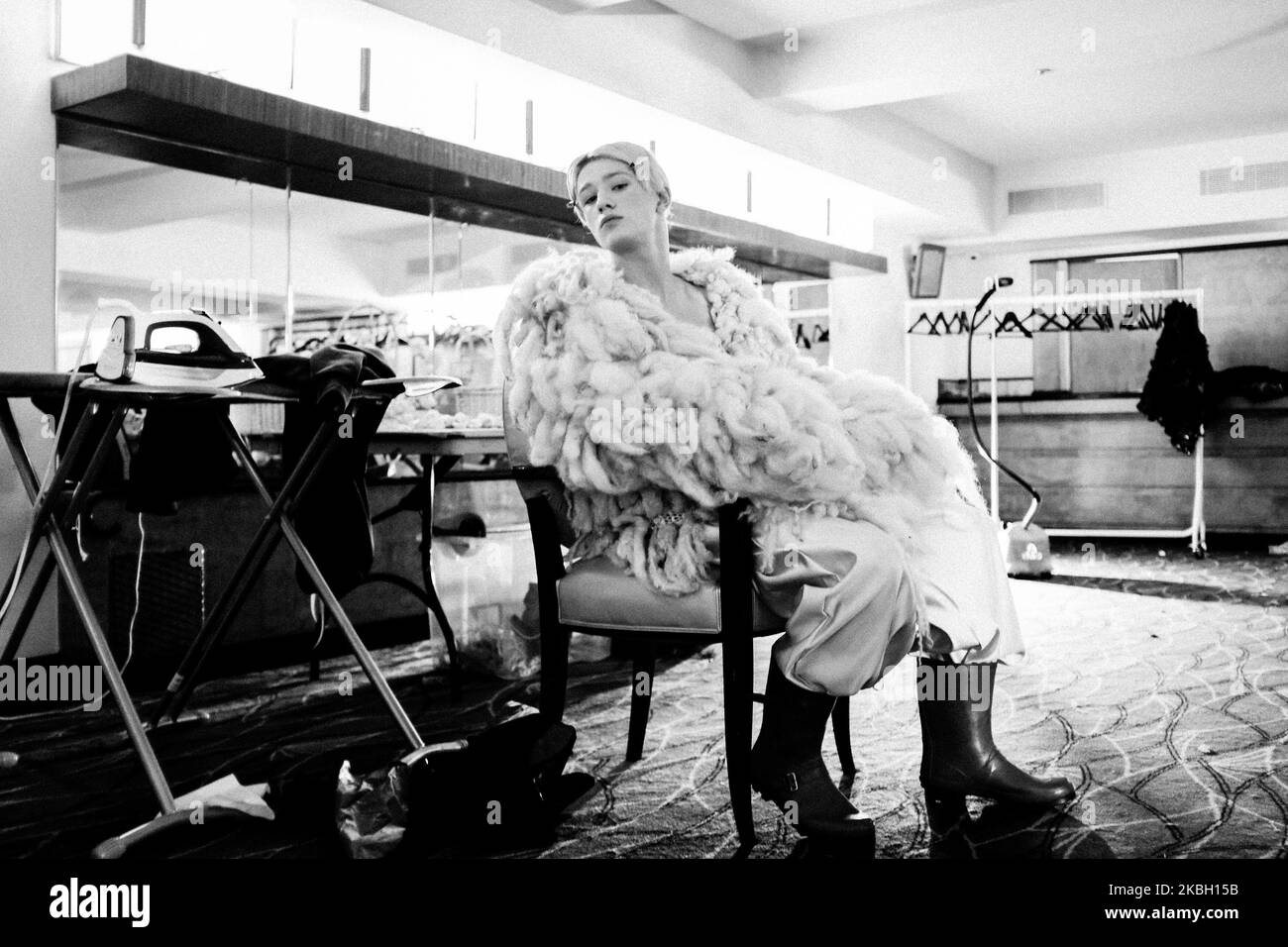 (EDITOR'S NOTE: Image was converted to black and white) A model ...