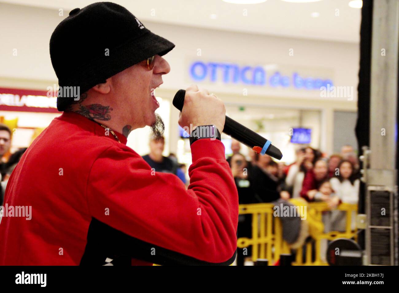 Italian rapper J-AX performed with an unplugged mini live at the ...