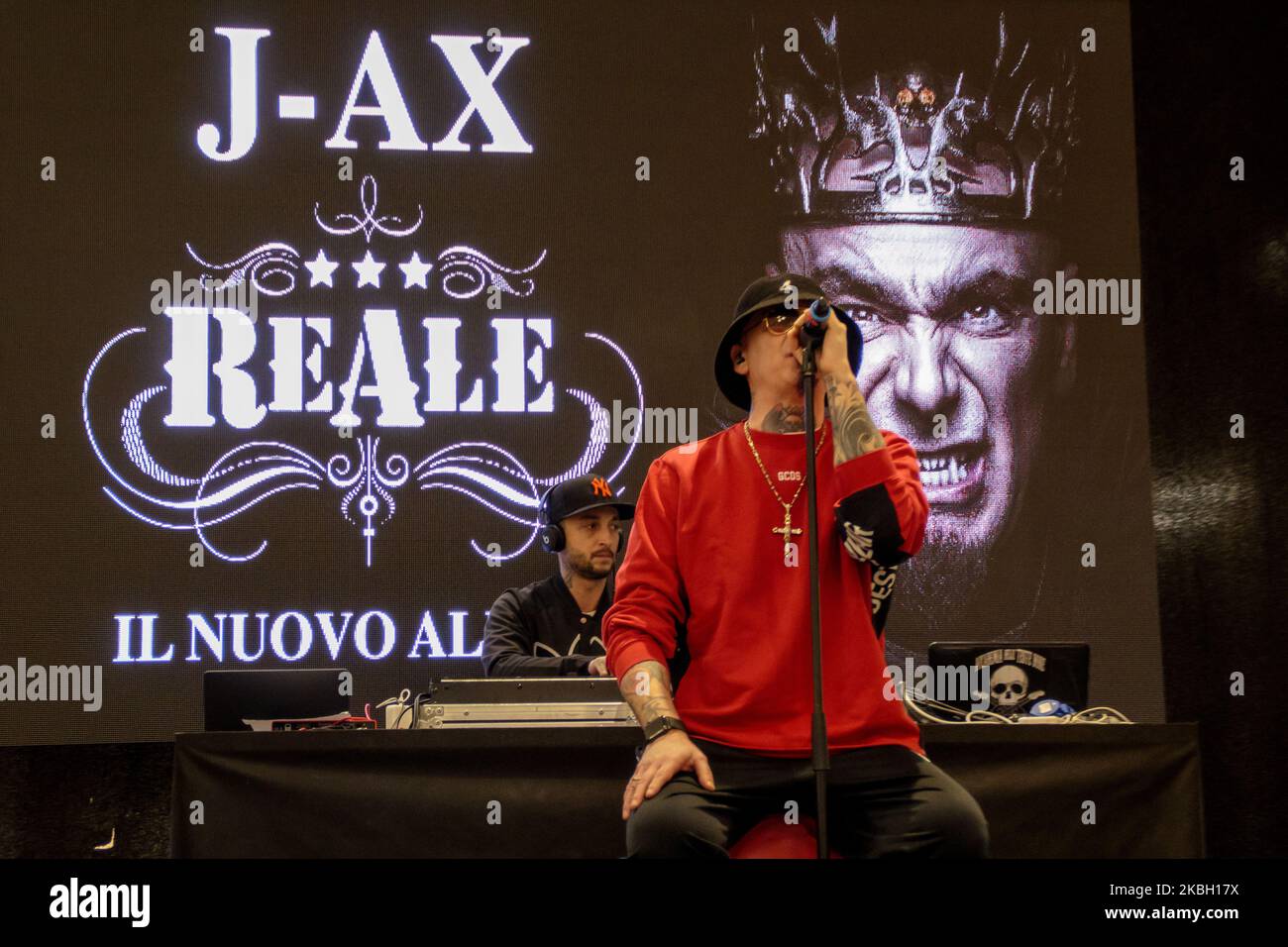 Italian rapper J-AX performed with an unplugged mini live at the ...